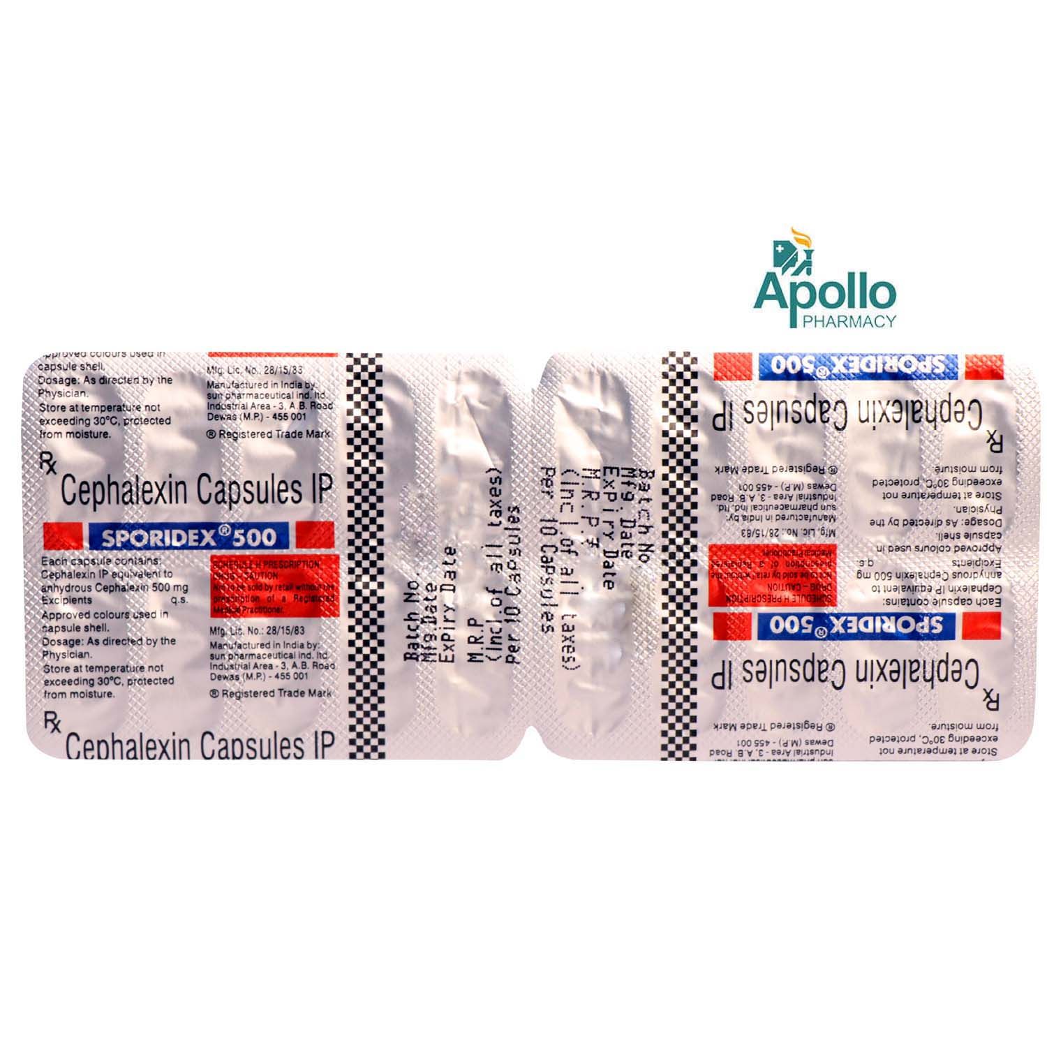 Sporidex 500 Capsule 10's Price, Uses, Side Effects, Composition ...