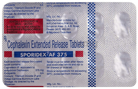 Sporidex AF 375 Tablet | Uses, Side Effects, Price | Apollo Pharmacy