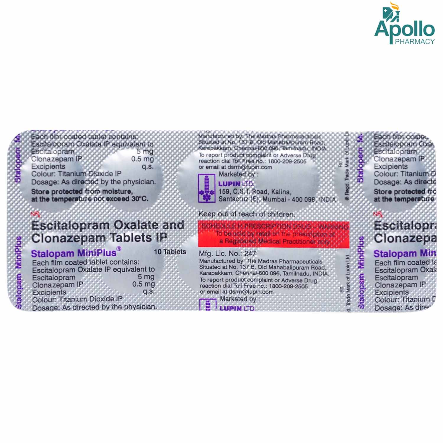 STALOPAM MINI PLUS TABLET Price, Uses, Side Effects, Composition ...