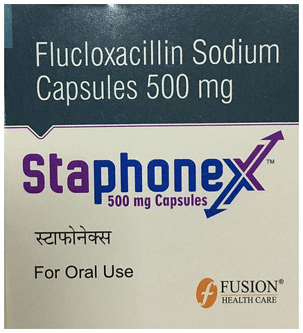 Staphonex 500 mg Capsule 4's Price, Uses, Side Effects, Composition ...