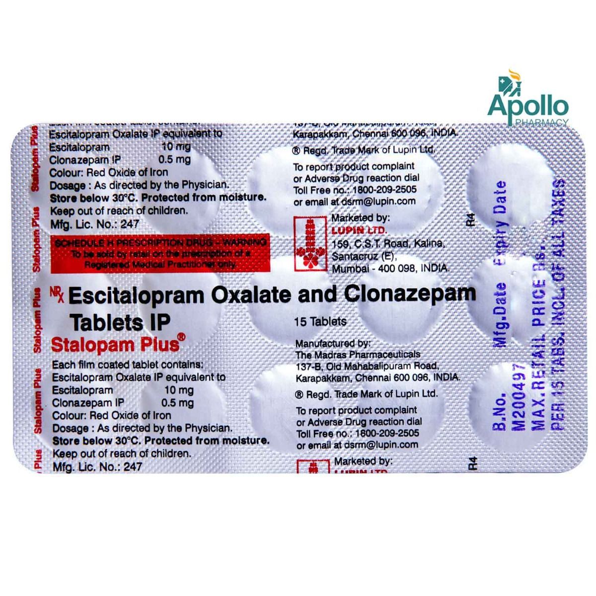 Stalopam Plus Tablet का उपयोग, फायदे ,साइड इफेक्ट,कीमत in Hindi | अपोलो ...