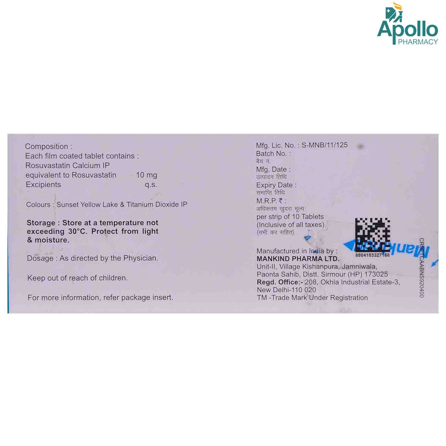 Statpure 10 Tablet 10's Price, Uses, Side Effects, Composition - Apollo ...