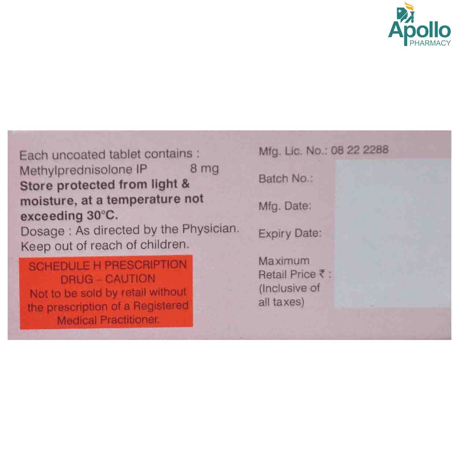 Sterio 8 Tablet 10's Price, Uses, Side Effects, Composition - Apollo ...