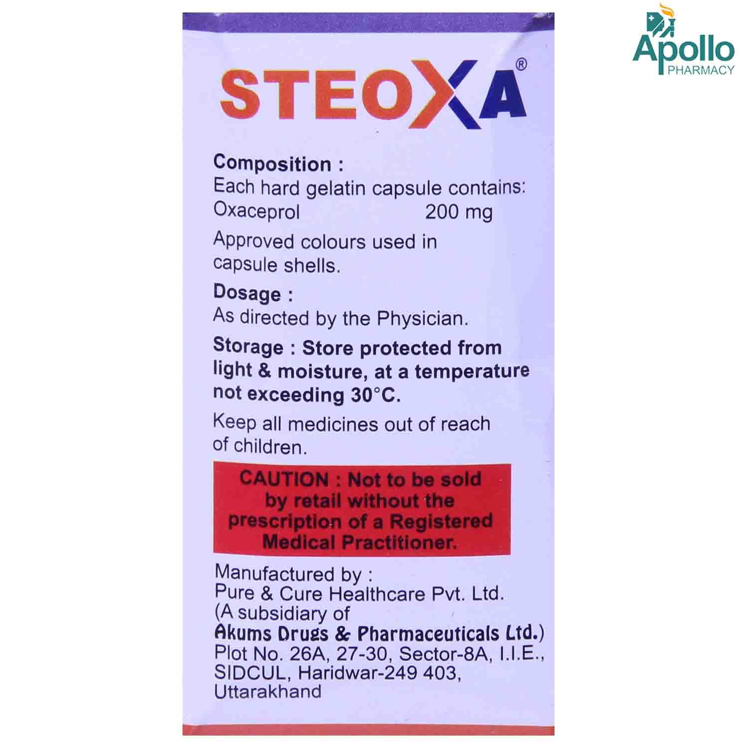 Steoxa Capsule 10's Price, Uses, Side Effects, Composition - Apollo ...