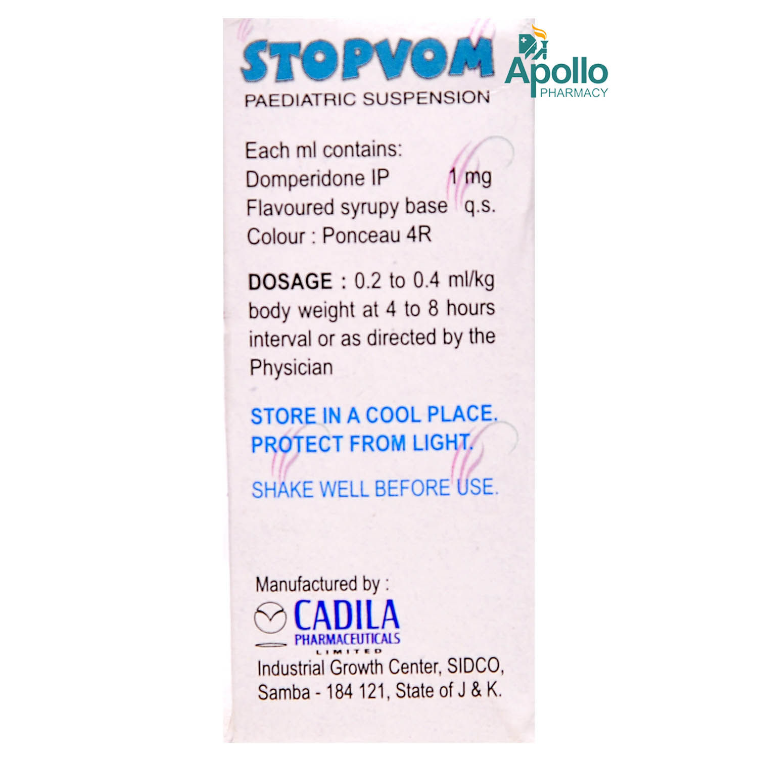 Stopvom Syrup 30 ml Price, Uses, Side Effects, Composition - Apollo ...
