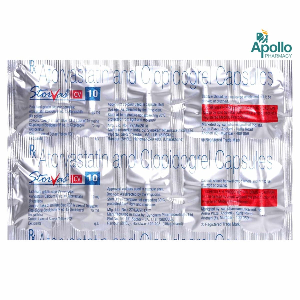 Storvas CV 10 Capsule | Uses, Side Effects, Price | Apollo Pharmacy