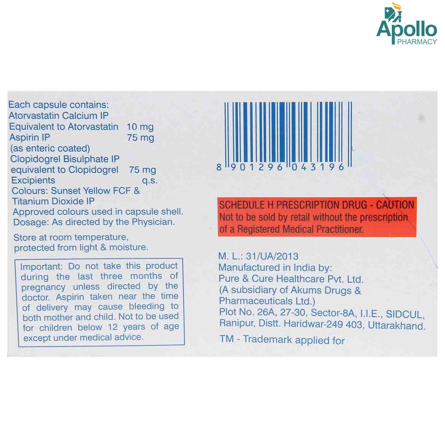 Storva Trio 10 Capsule 10's Price, Uses, Side Effects, Composition ...