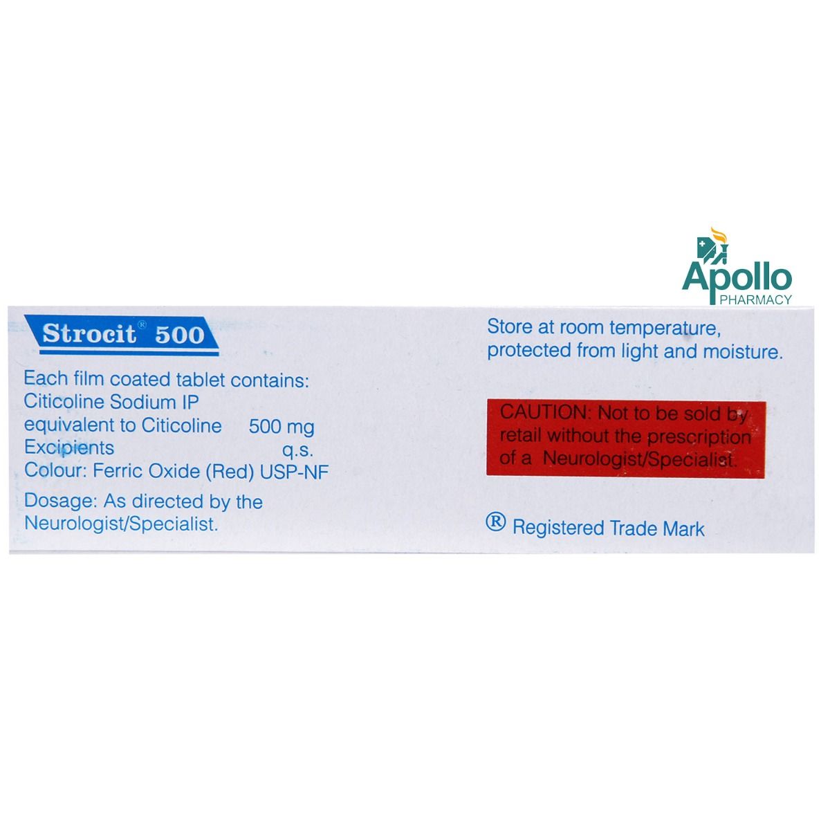Strocit 500 Tablet 10's Price, Uses, Side Effects, Composition - Apollo ...