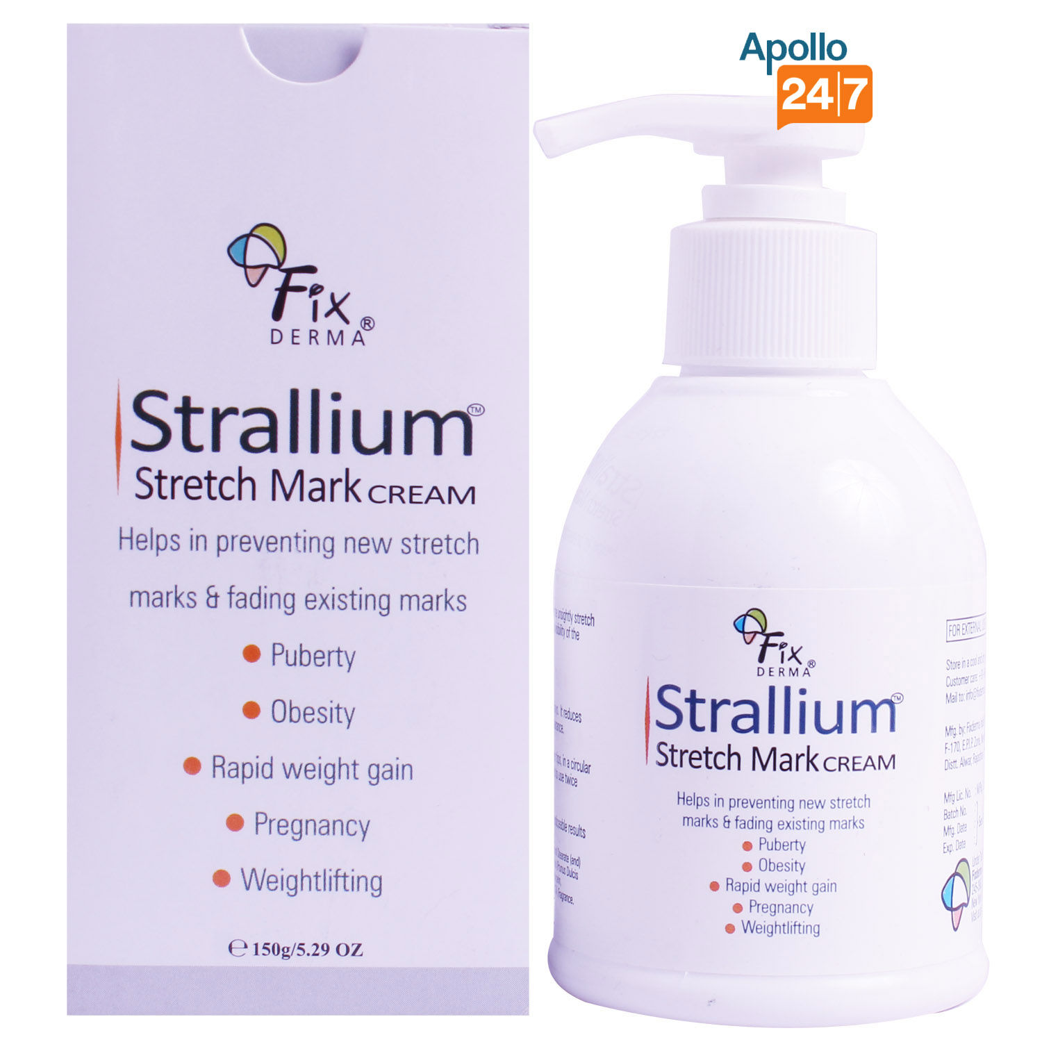 Fixderma Strallium Stretch Mark Cream 150 gm Price, Uses, Side Effects ...