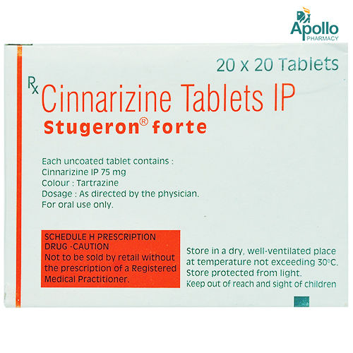 Stugeron Forte Tablet 20's Price, Uses, Side Effects, Composition ...