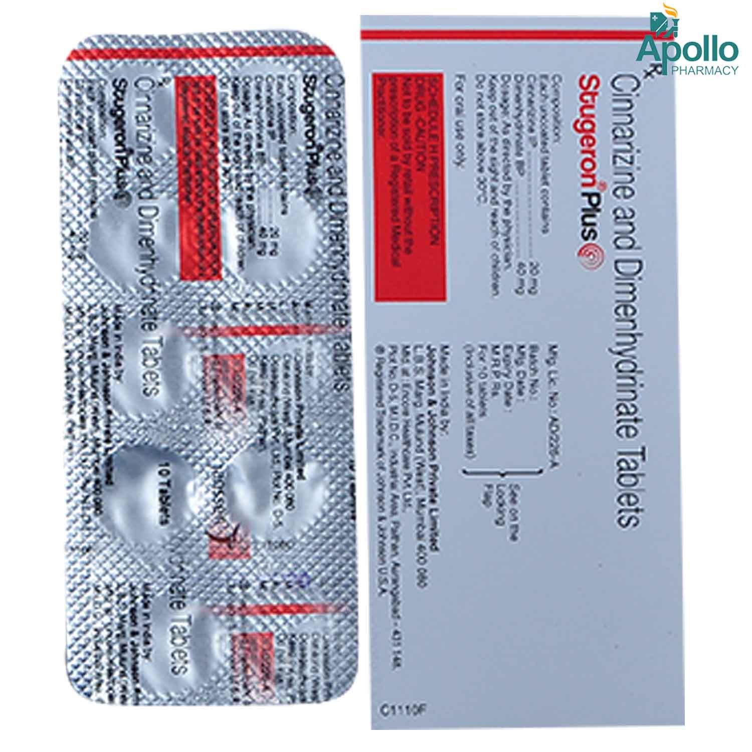 Stugeron Plus Tablet 10's Price, Uses, Side Effects, Composition ...