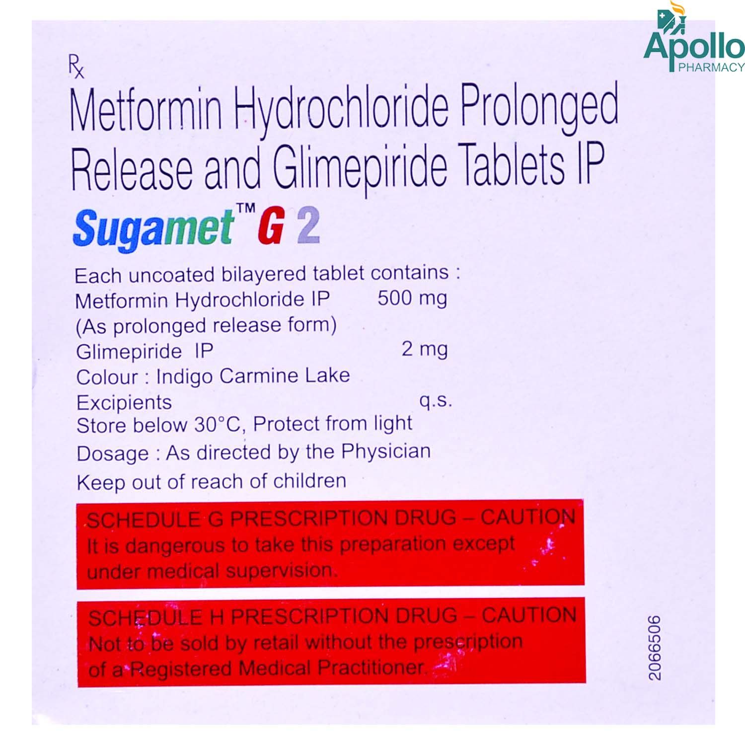 Sugamet G 2 Tablet 10's Price, Uses, Side Effects, Composition - Apollo ...
