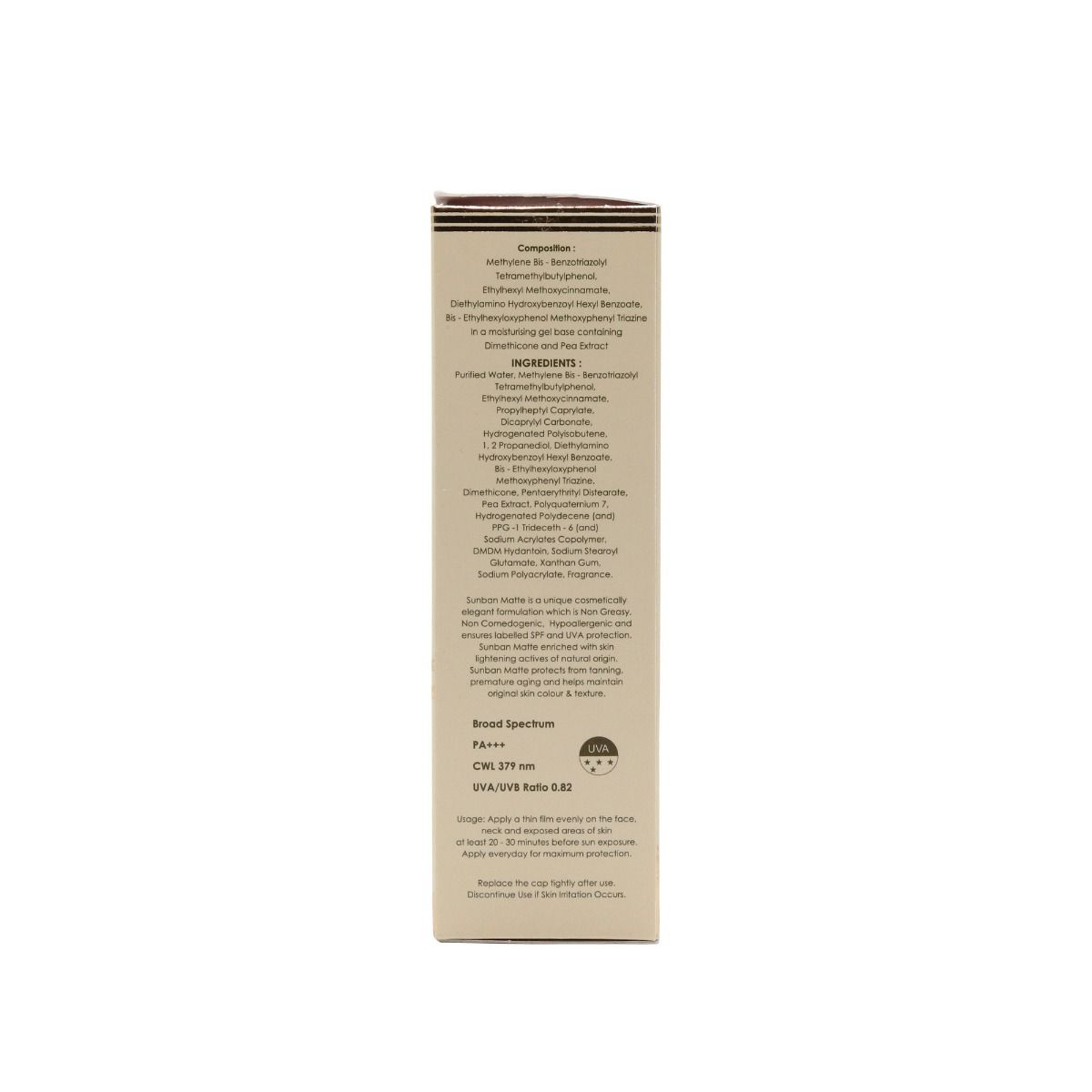 Sunban Matte Gel SPF 30, 75 gm Price, Uses, Side Effects, Composition ...