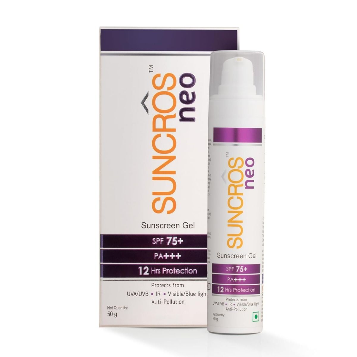 Suncros Neo SPF 75+ PA+++ Sunscreen Gel 50 gm | Uses, Side Effects ...