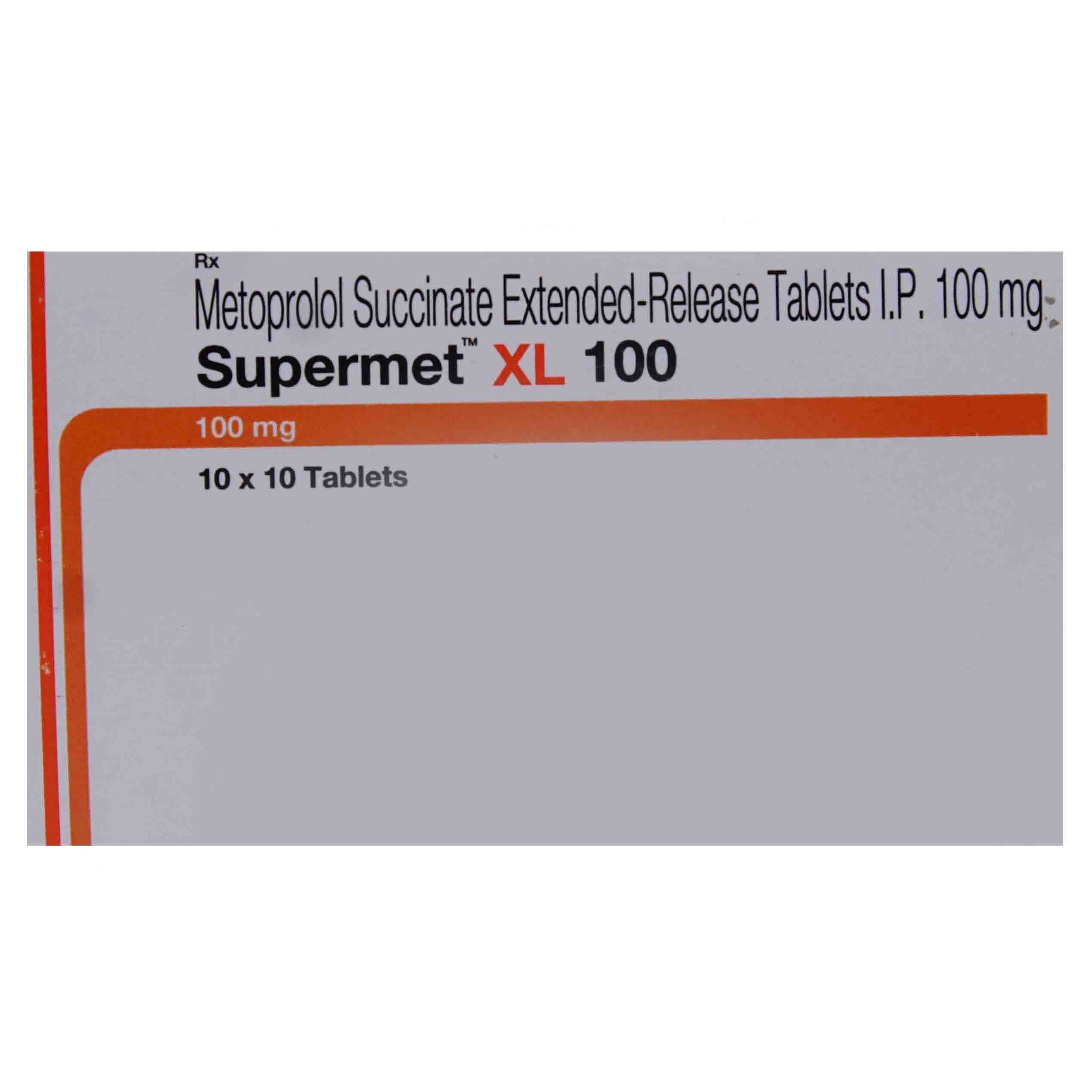 Supermet XL 100 Tablet | Uses, Side Effects, Price | Apollo Pharmacy