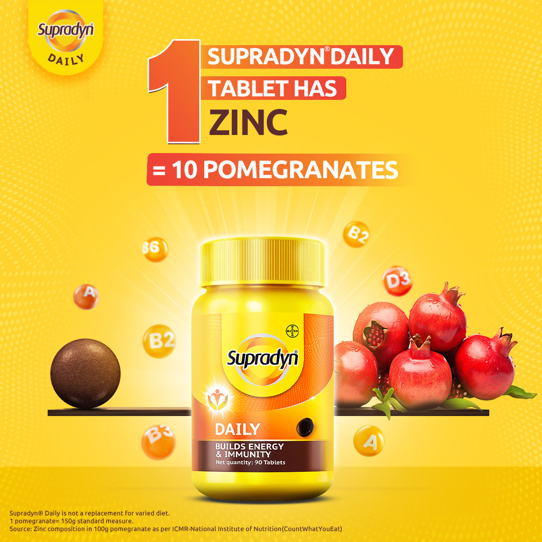Buy Supradyn Daily Multivitamin For Men & Women, 90 Tablets | 19 ...
