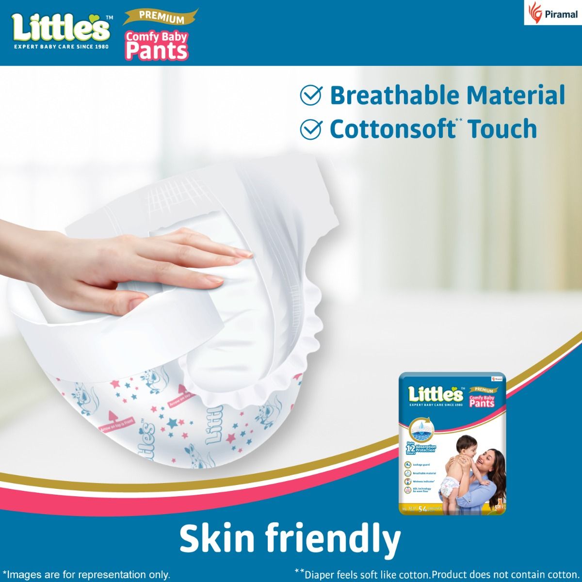 Little's Premium Comfy Baby Diaper Pants XL, 54 Count Price, Uses, Side ...