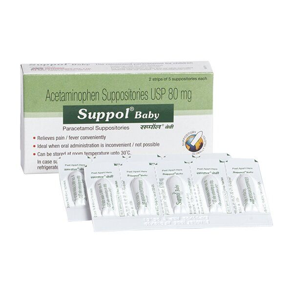 Suppol Baby 80 mg Suppositories 5's Price, Uses, Side Effects ...