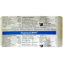 Supracal 2000 Tablet | Uses, Side Effects, Price | Apollo Pharmacy