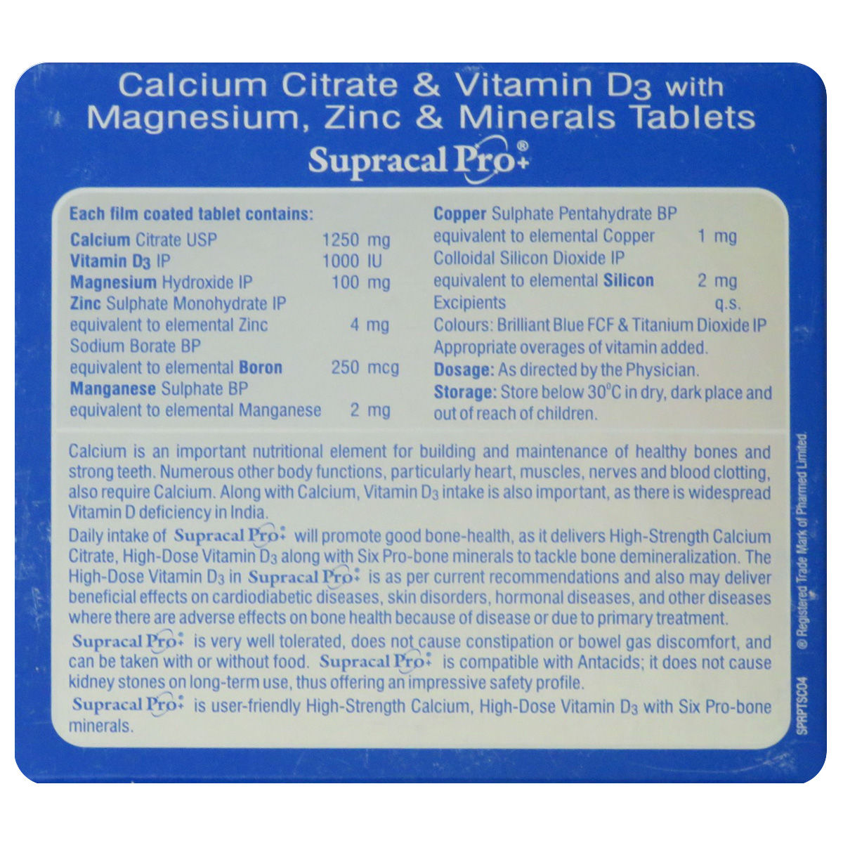 Supracal Pro Plus Tablet | Uses, Side Effects, Price | Apollo Pharmacy