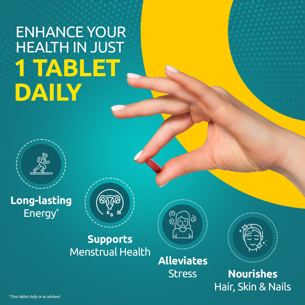 Buy Supradyn Naturals Iron with Ashoka & Shatavari, 30 Tablets | 19 ...