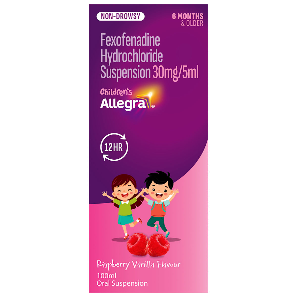 Allegra Raspberry Vanilla Flavour Oral Suspension 100 ml | Uses, Side ...