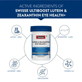 Buy Swisse Ultiboost Lutein & Zeaxanthin Eye Health+, 30 Tablets | 19 ...