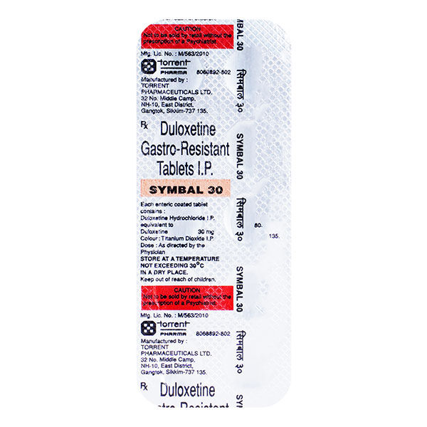 Symbal 30 Tablet 10's Price, Uses, Side Effects, Composition - Apollo ...