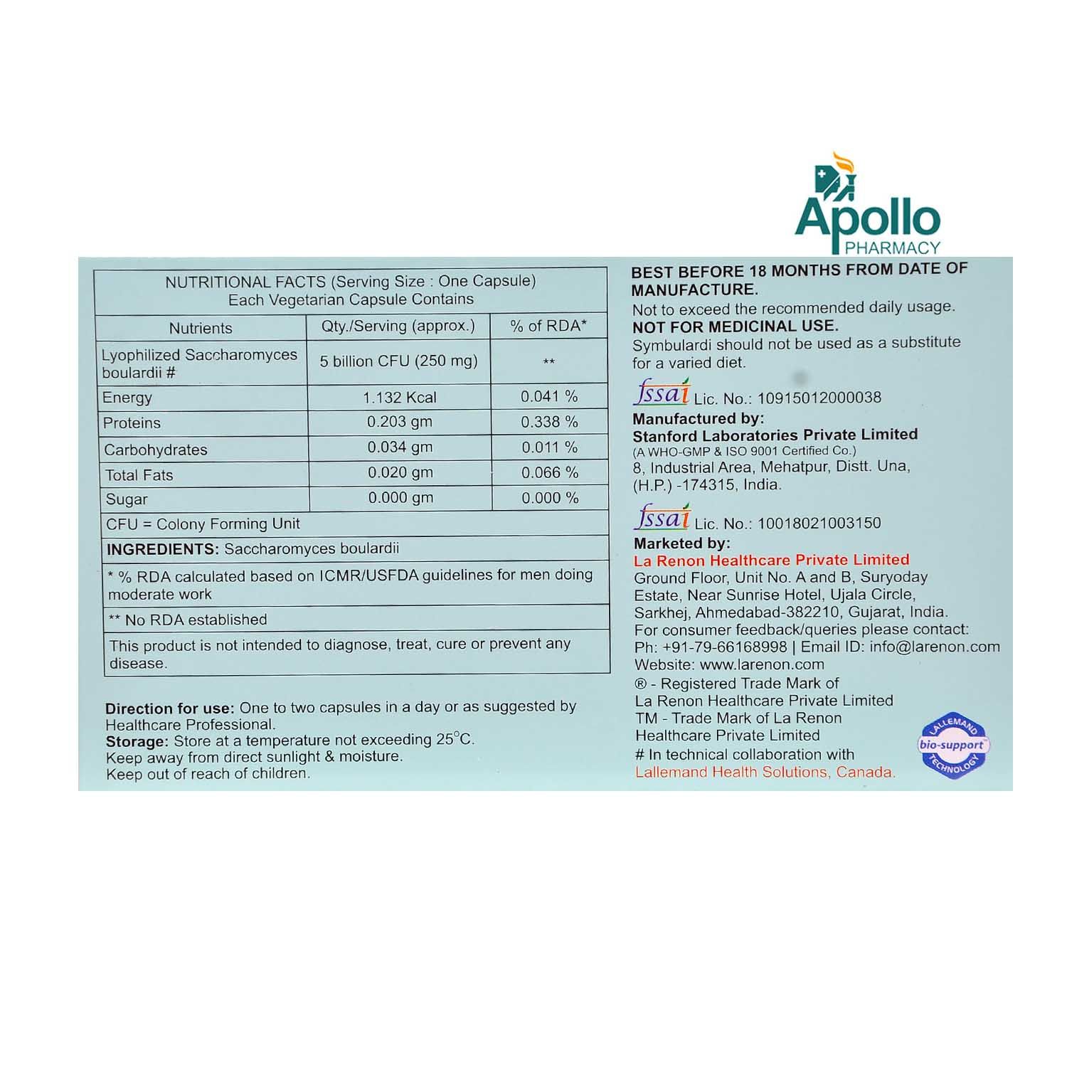 Symbulardi Capsule 10's Price, Uses, Side Effects, Composition - Apollo ...