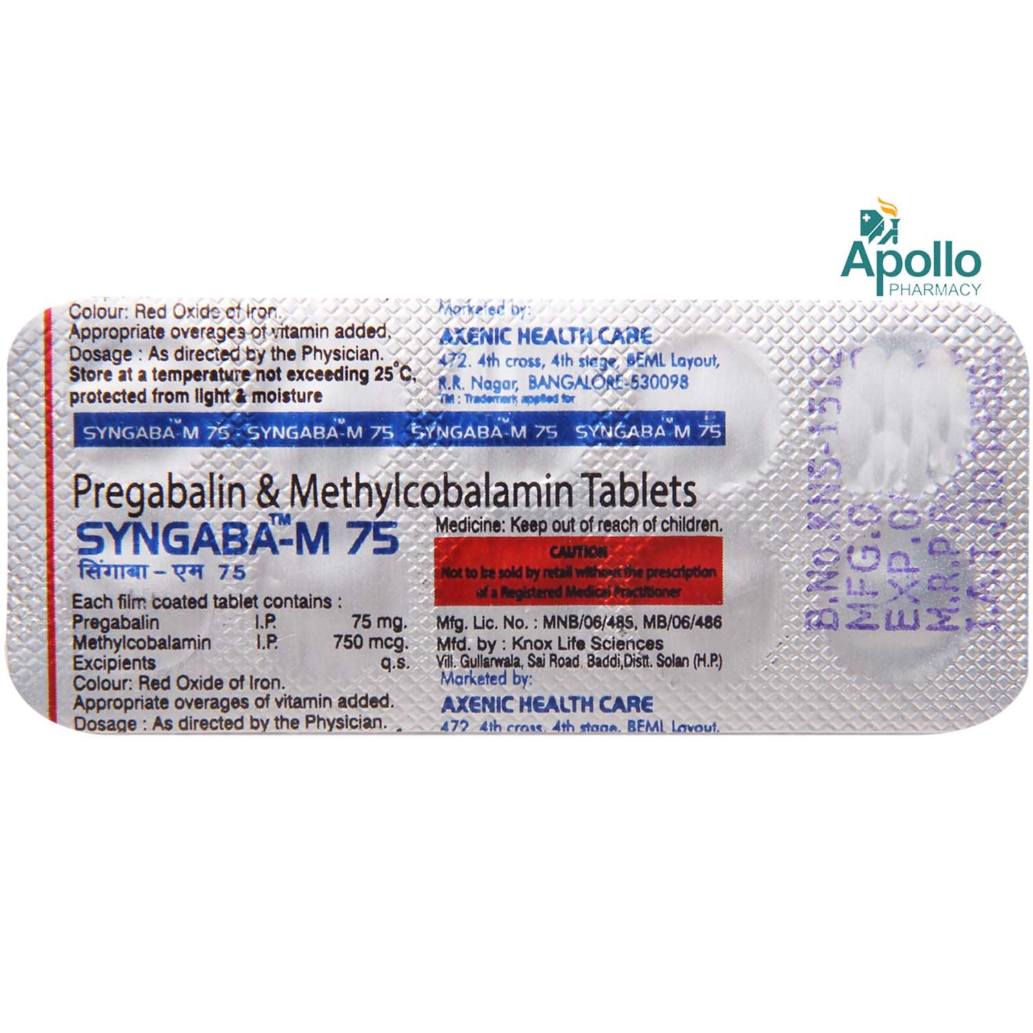 Syngaba M 75 Tablet 10's Price, Uses, Side Effects, Composition ...