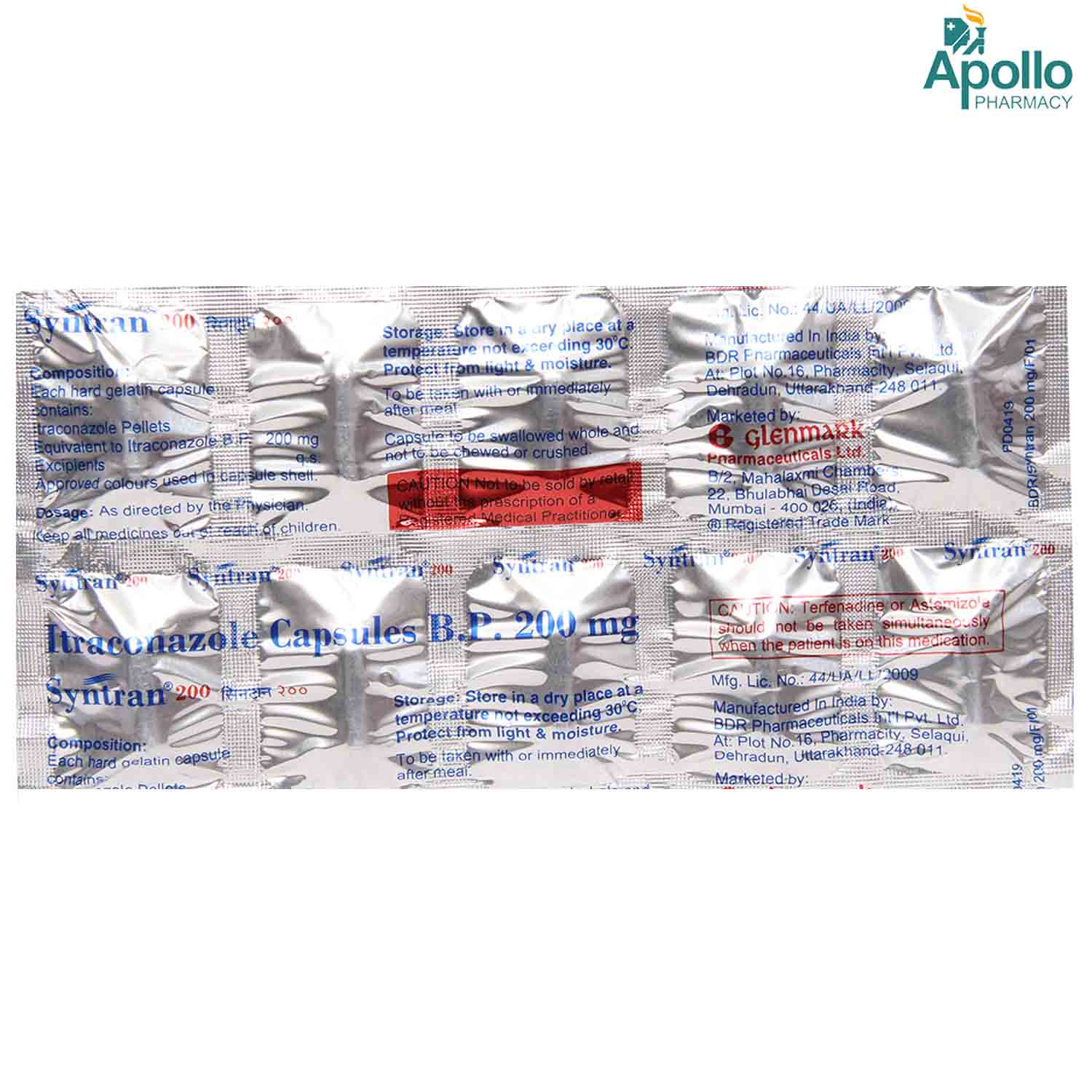 Syntran 200 Capsule 10's Price, Uses, Side Effects, Composition ...