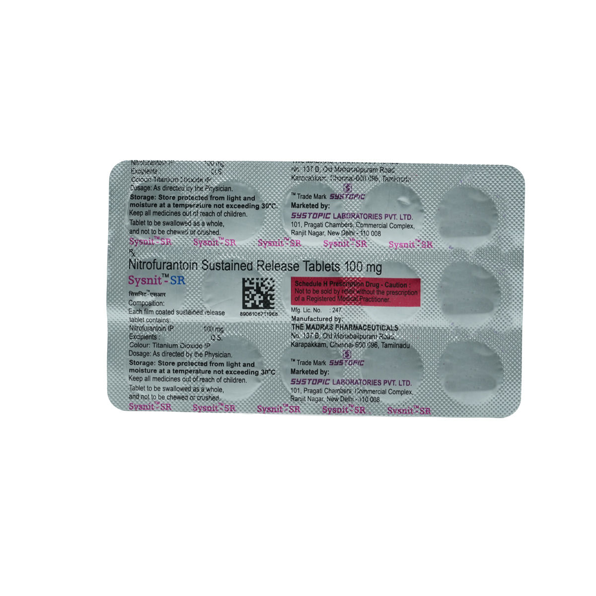 Sysnit-Sr 100mg Tablet | Uses, Side Effects, Price | Apollo Pharmacy