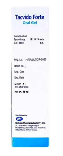 Tacvido Forte Oral Gel | Uses, Side Effects, Price | Apollo Pharmacy