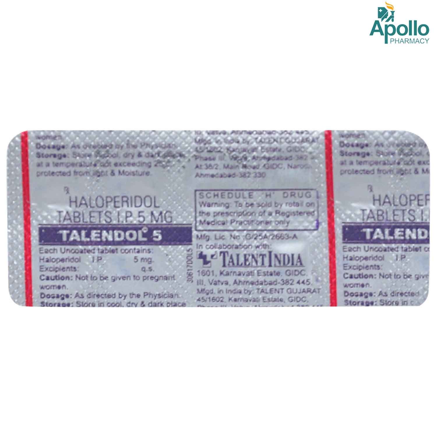 TALENDOL 5MG TABLET Price, Uses, Side Effects, Composition - Apollo ...
