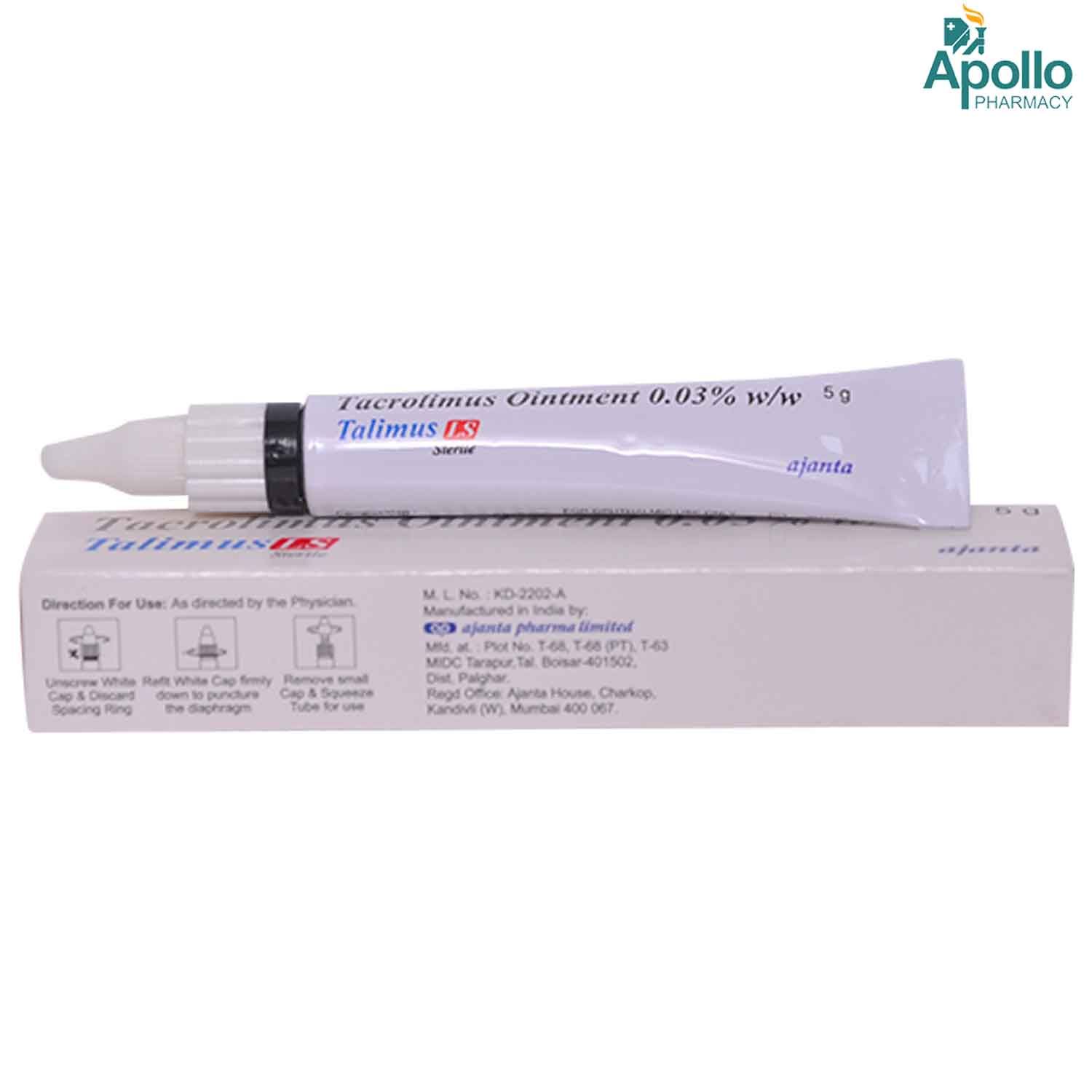 Talimus LS Ointment 5 gm | Uses, Side Effects, Price | Apollo Pharmacy