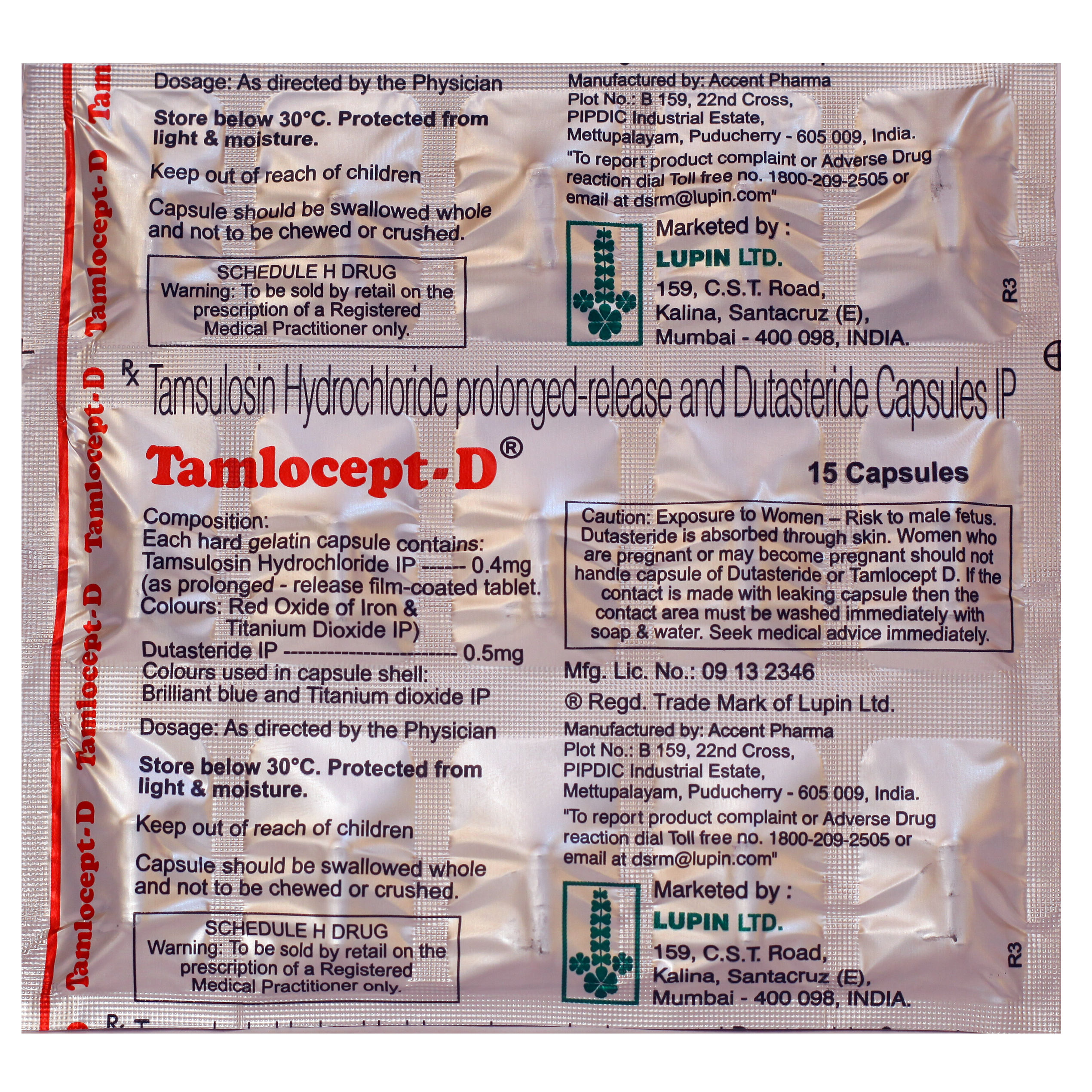 Tamlocept D Capsule 15's Price, Uses, Side Effects, Composition ...