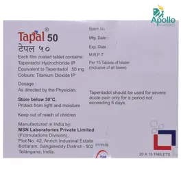 Tapal 50Mg Tablet | Uses, Side Effects, Price | Apollo Pharmacy