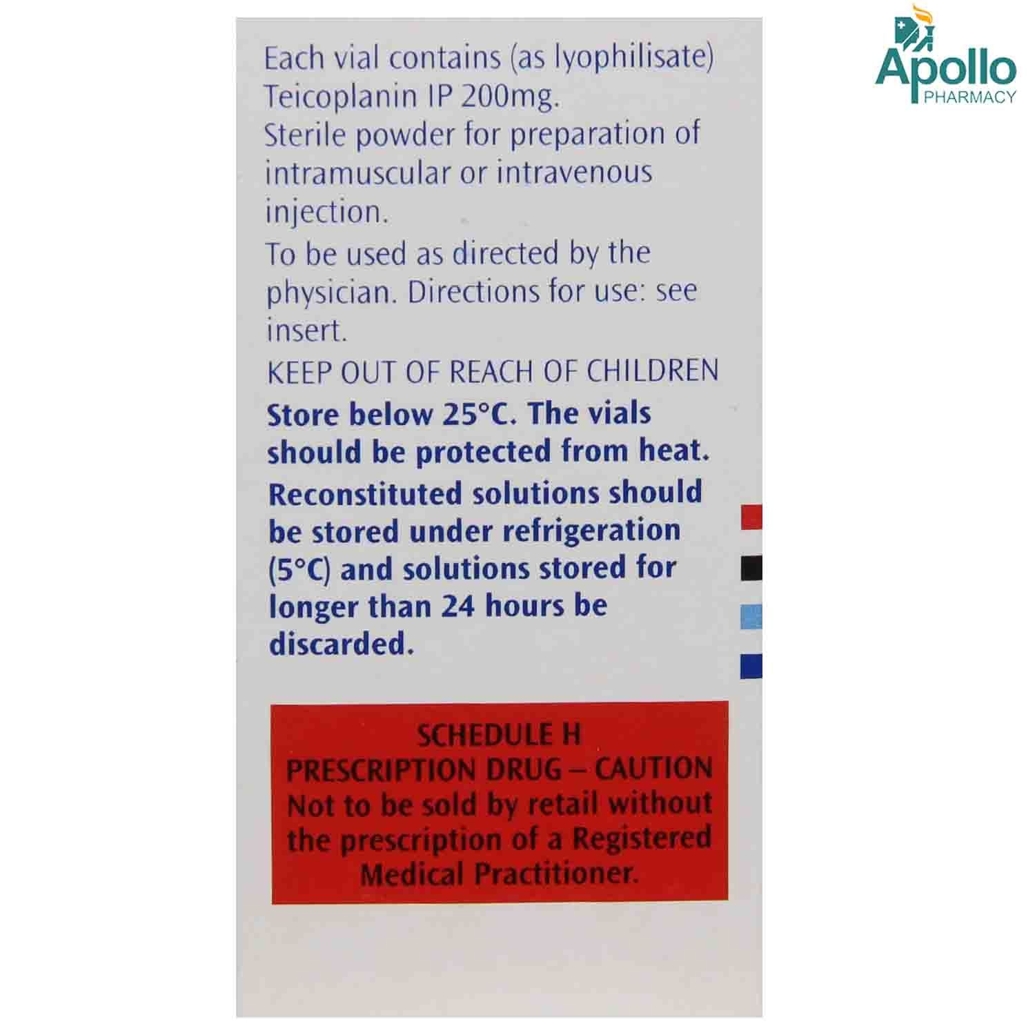 Targocid 200 mg Injection Price, Uses, Side Effects, Composition ...