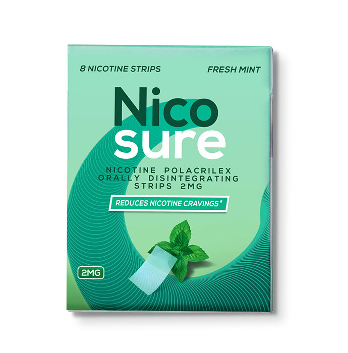 Buy Nicosure 2mg Sugar Free Fresh Mint Nicotine Strip, 8 Count | 19 ...