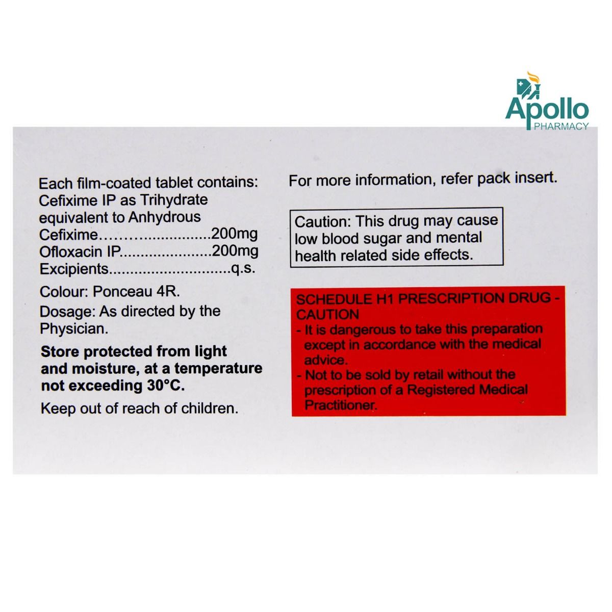 Taxim-OF Tablet 10's Price, Uses, Side Effects, Composition - Apollo ...