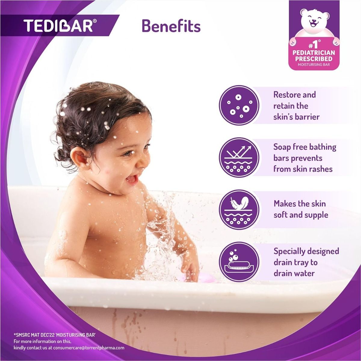 Buy Tedibar Bathing Bar, 75 gm | 19 Minutes Delivery | Apollo Pharmacy
