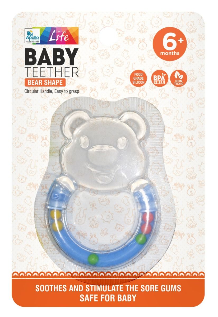 Apollo Life Baby Teether Bear Shape, 1 Count Price, Uses, Side Effects ...