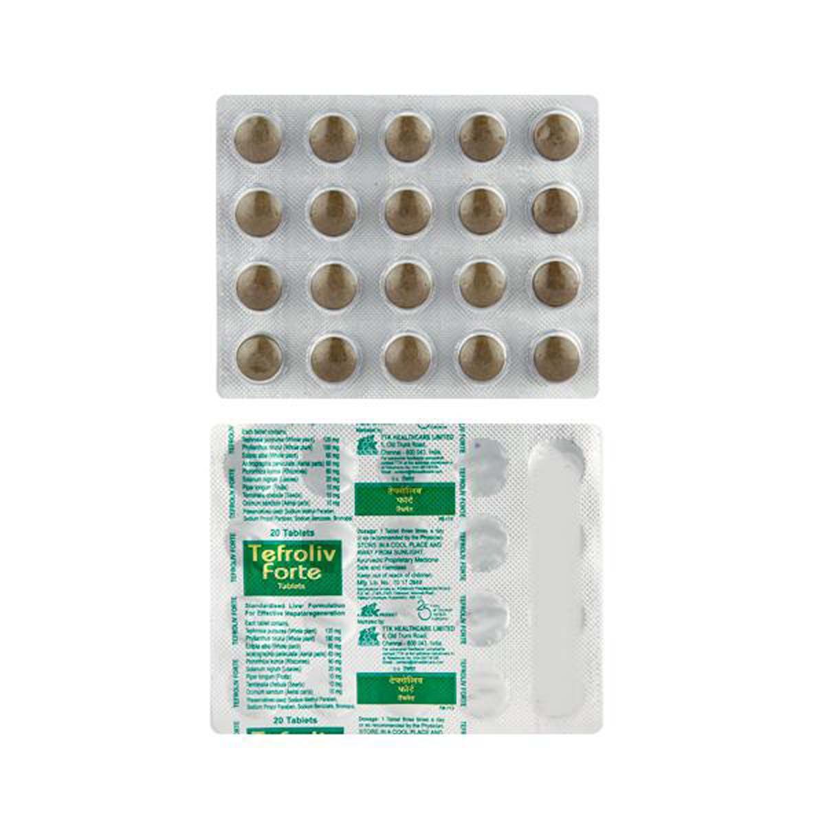 Tefroliv Forte, 20 Tablets Price, Uses, Side Effects, Composition ...
