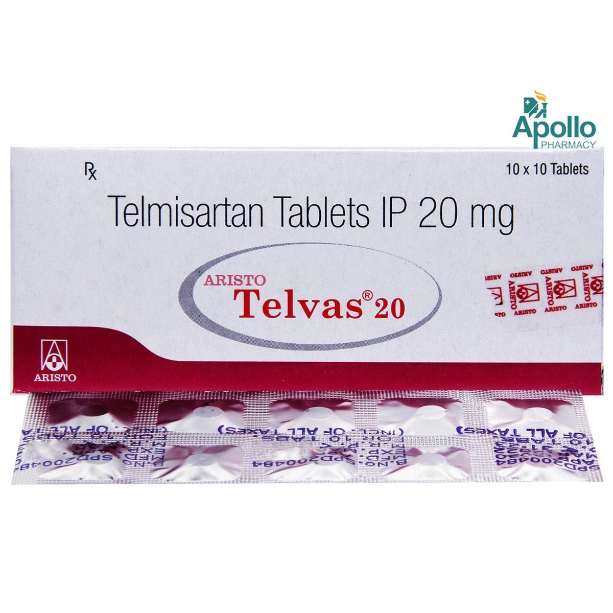 Telvas 20 Tablet | Uses, Side Effects, Price | Apollo Pharmacy