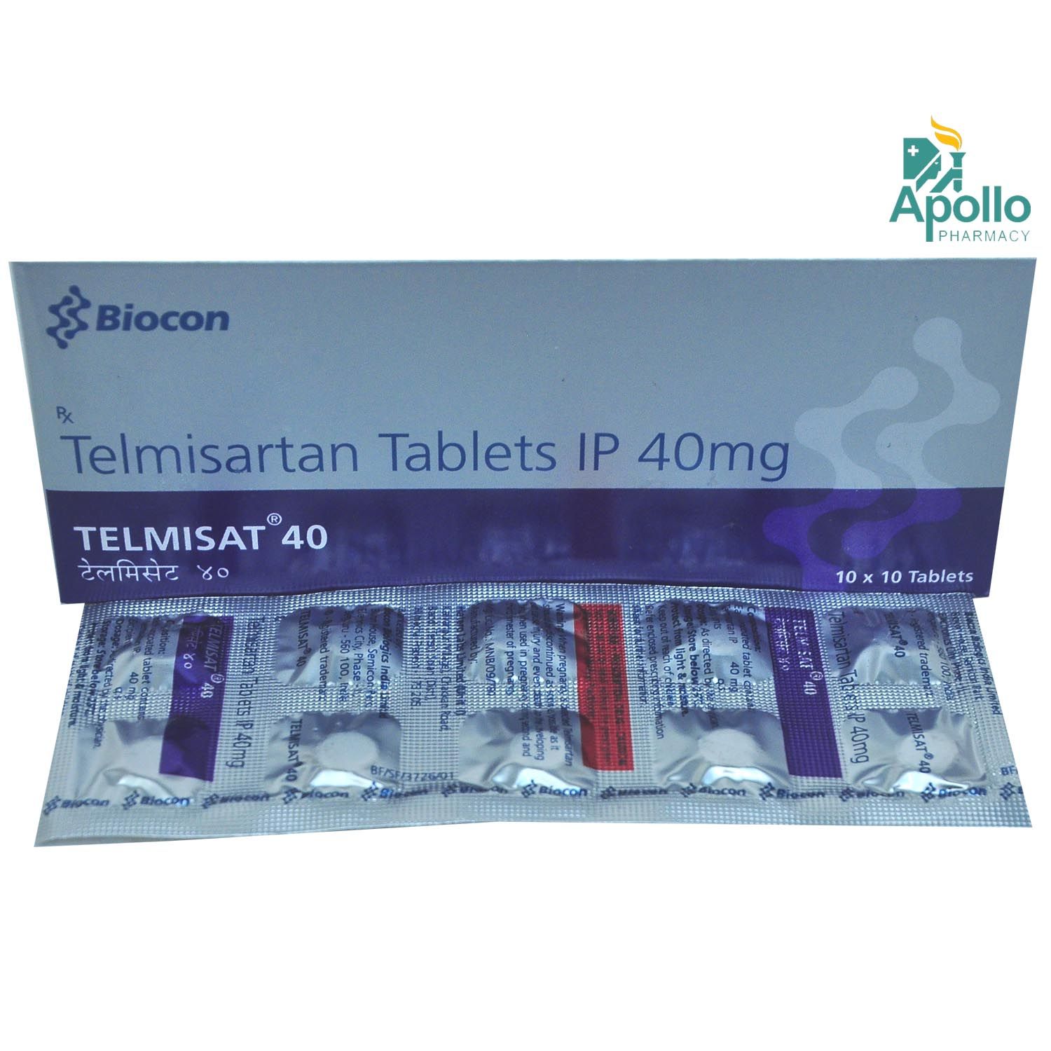 Telmisat 40 Tablet 10's Price, Uses, Side Effects, Composition - Apollo ...