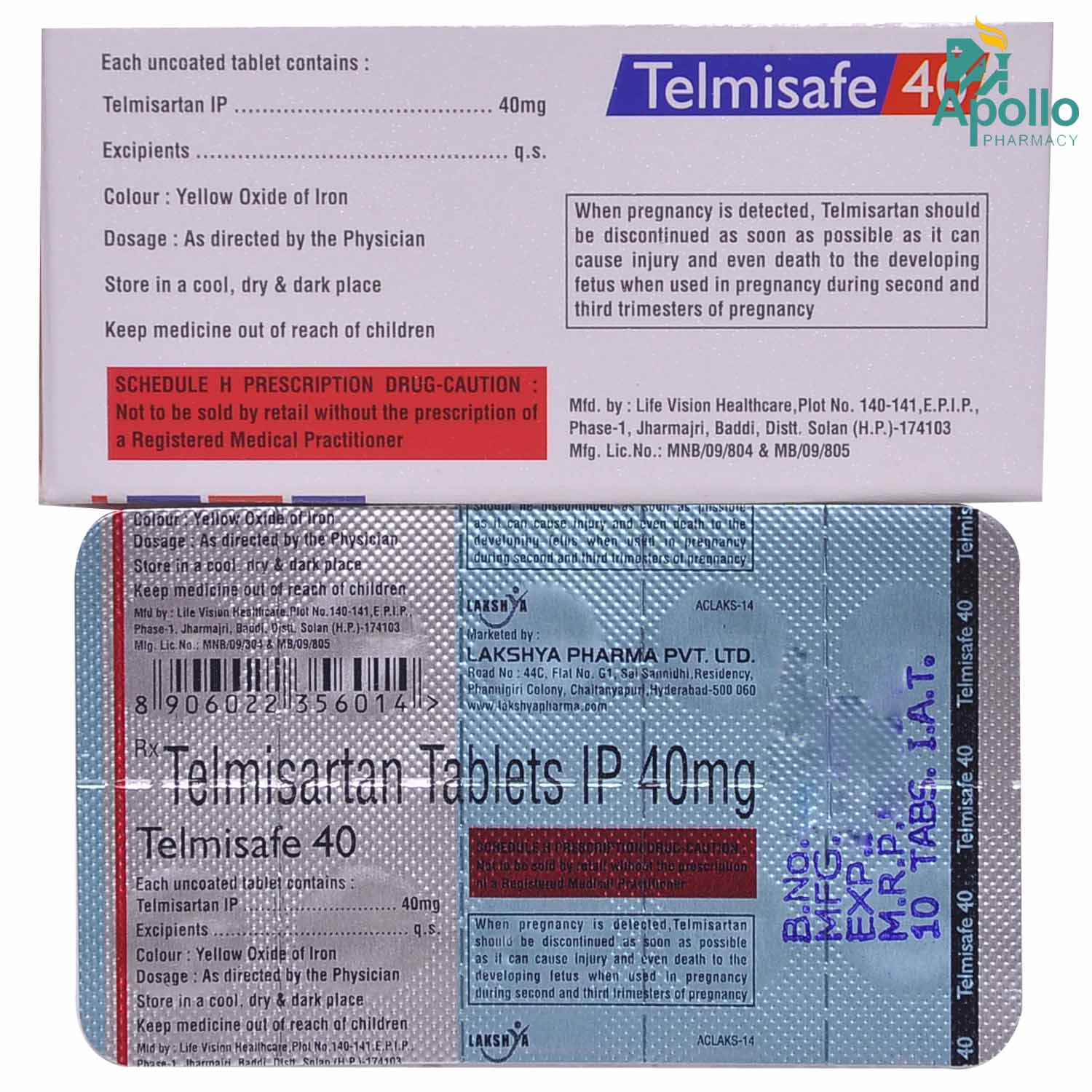 Telmisafe 40 Tablet 10's Price, Uses, Side Effects, Composition ...