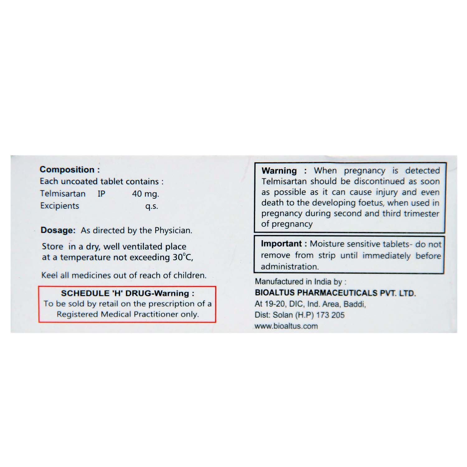 TELINOR 40MG TABLET Price, Uses, Side Effects, Composition - Apollo ...