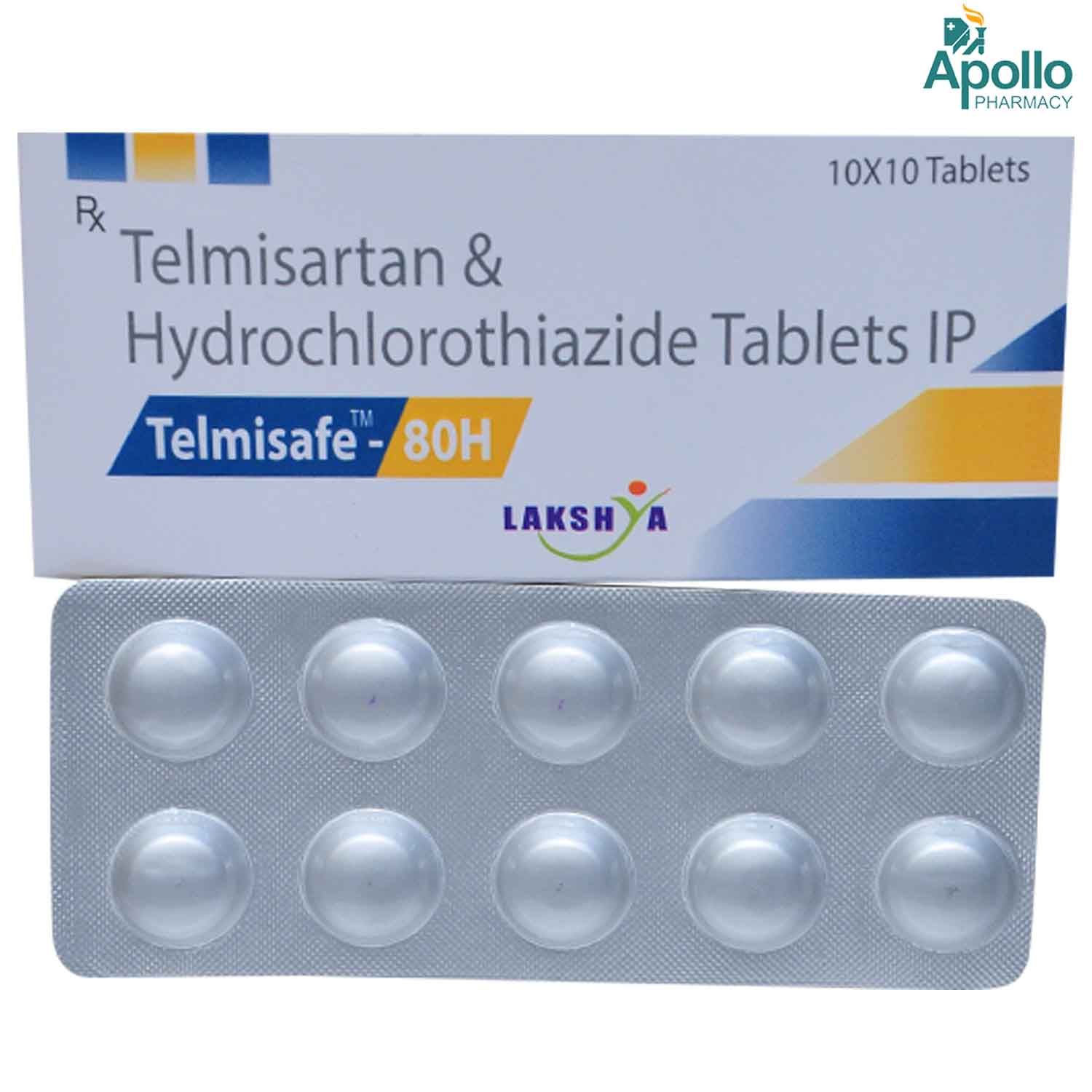 Telmisafe H 80 mg Tablet | Uses, Side Effects, Price | Apollo Pharmacy