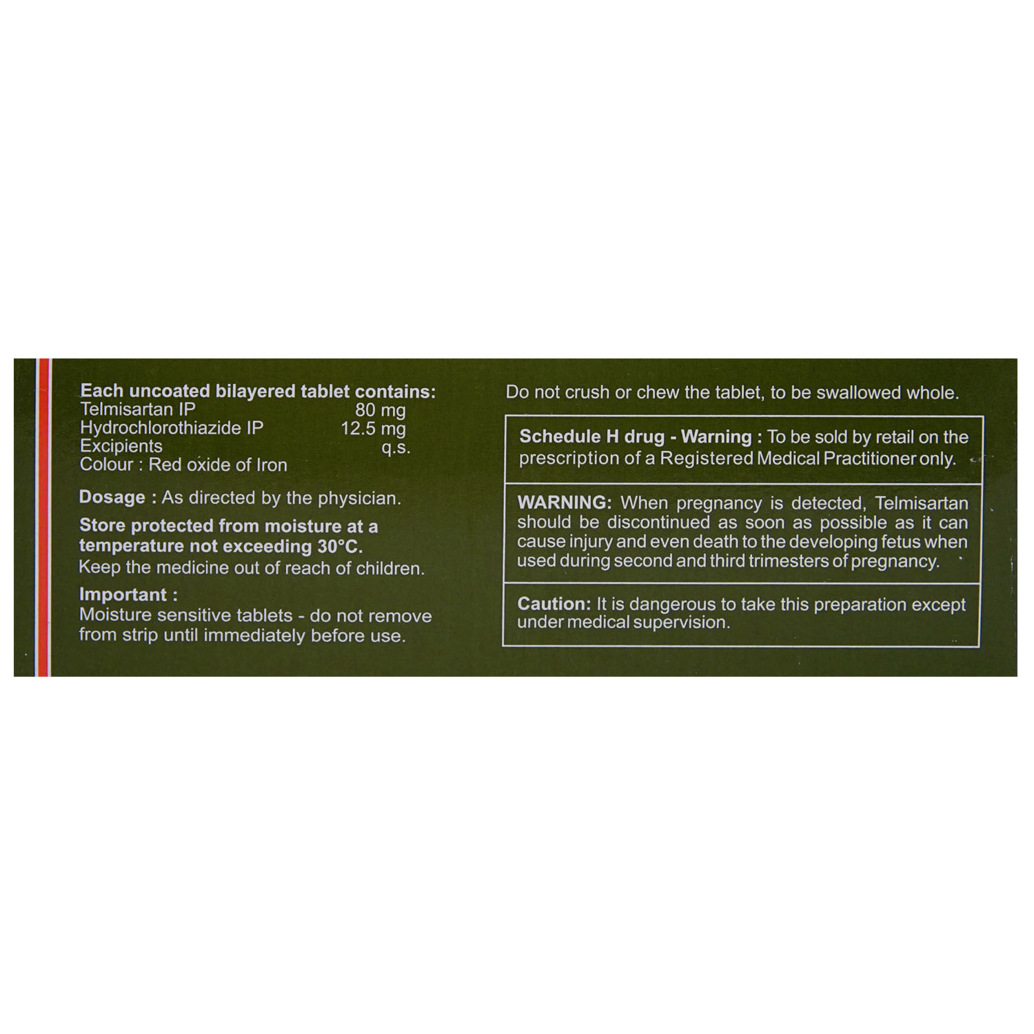 Tellzy 80-H Tablet 15's Price, Uses, Side Effects, Composition - Apollo ...