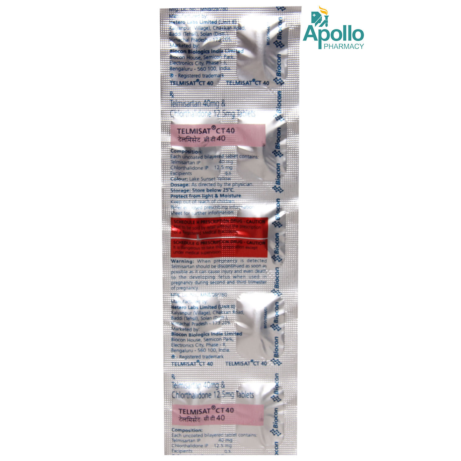 TELMISAT CT 40MG TABLET Price, Uses, Side Effects, Composition - Apollo ...